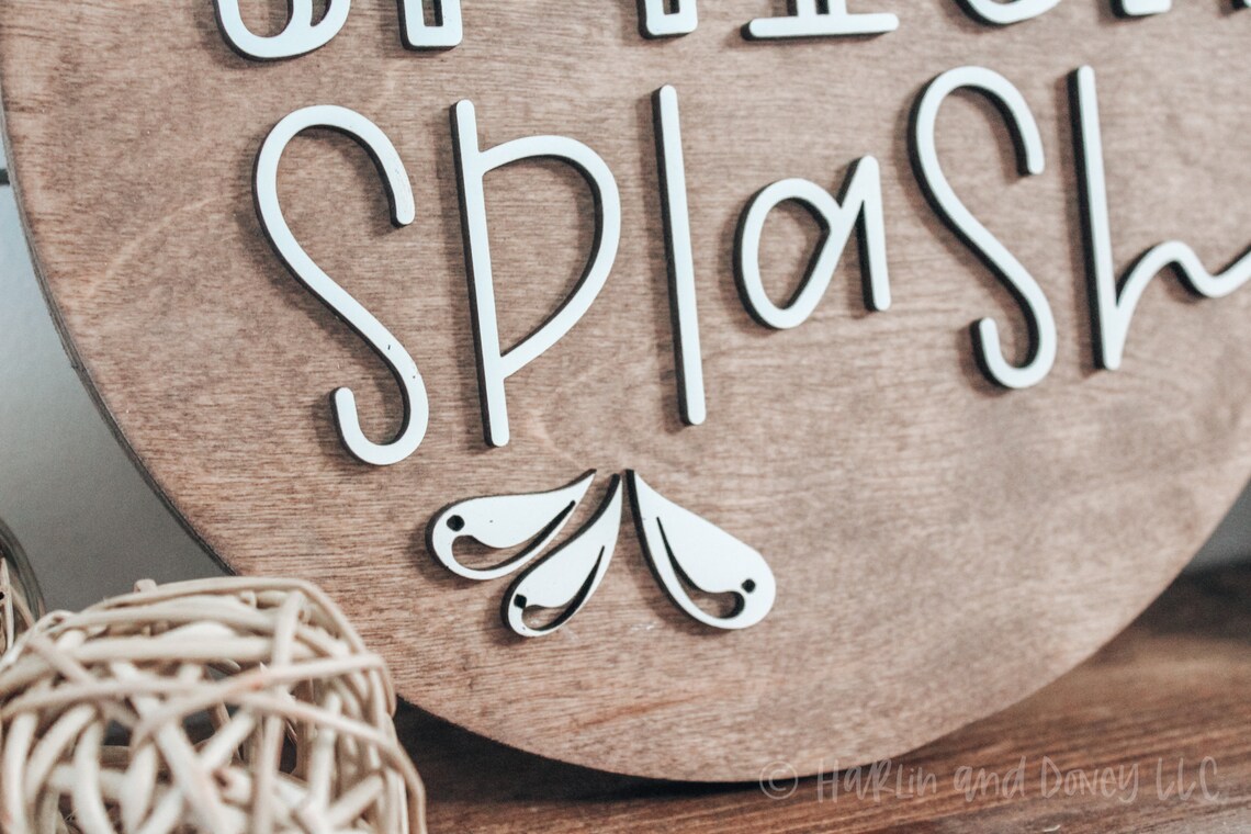 Splish Splash Sign Bathroom Sign Farmhouse Bathroom Sign - Etsy
