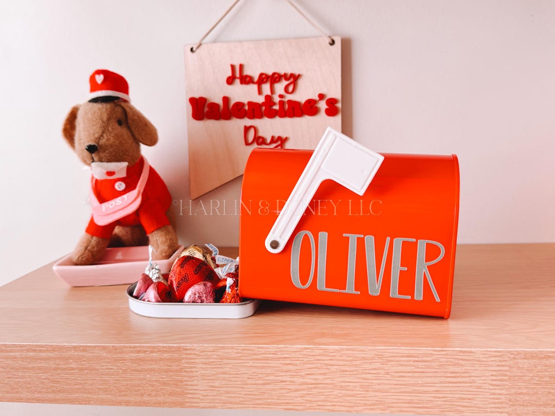 Mini Mail Box for Valentine's Day, Personalized Valentines, Kids ...