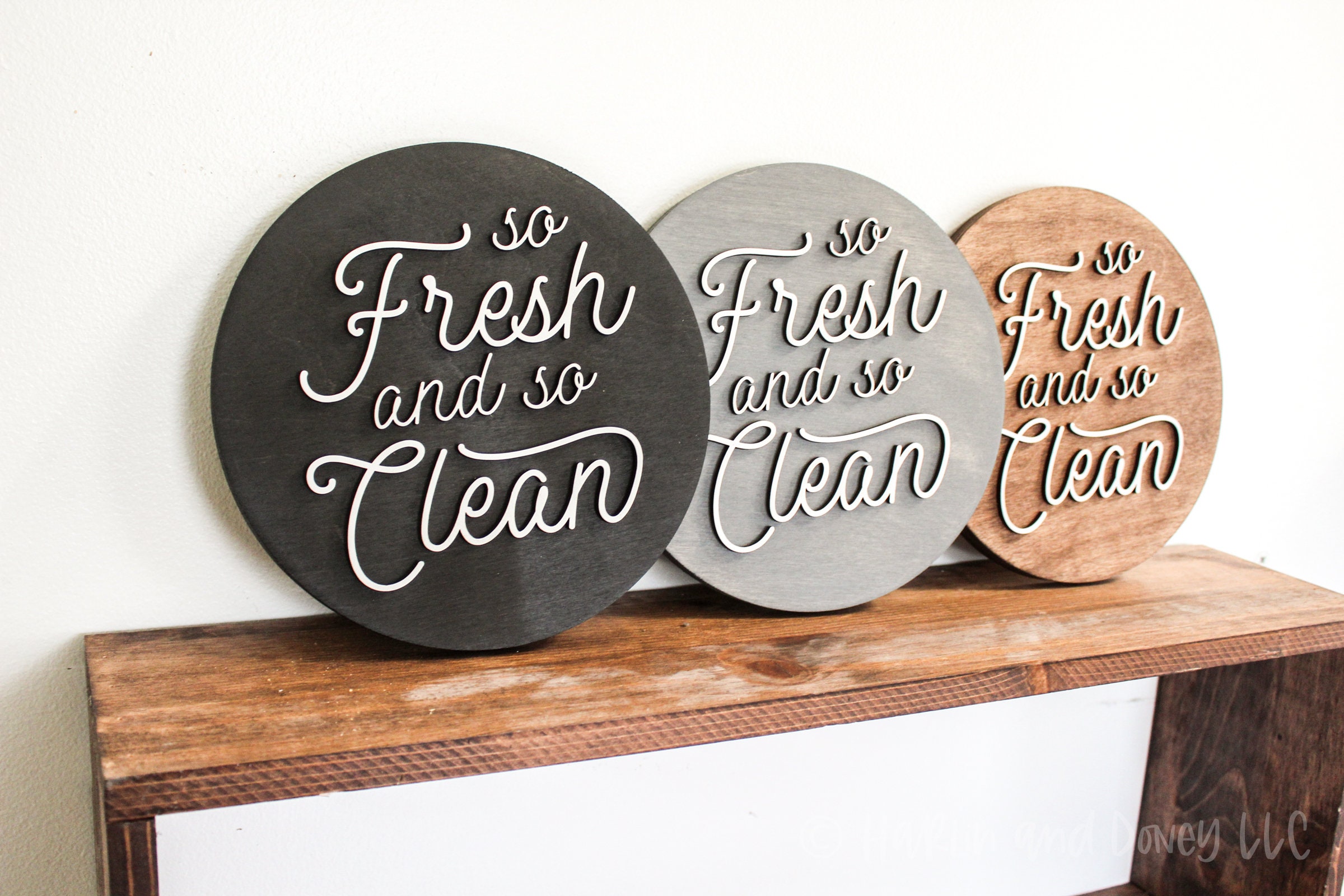 So Fresh & so Clean Bathroom Sign Farmhouse Bathroom Sign - Etsy
