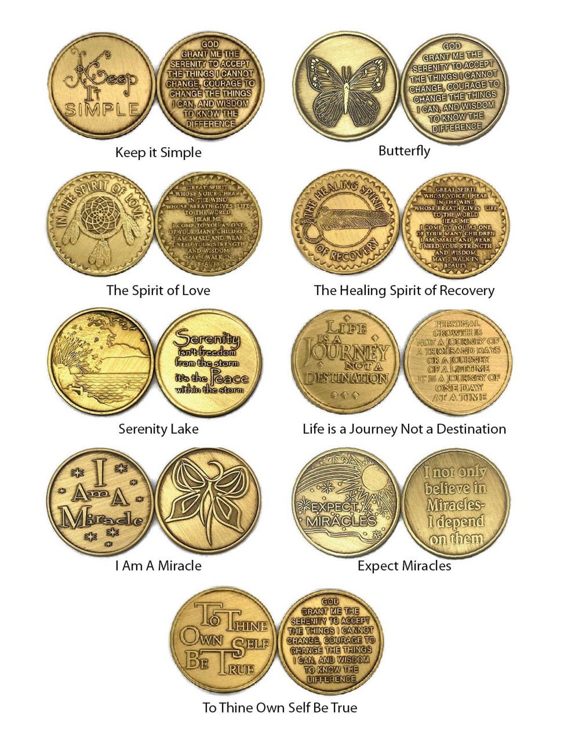 Inspirational Coin Inspirational Medallion 12 Step | Etsy