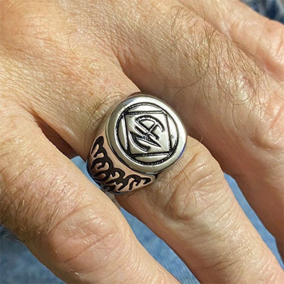 Narcotics Anonymous Ring: Embossed Stainless Steel Recovery Jewelry - Etsy