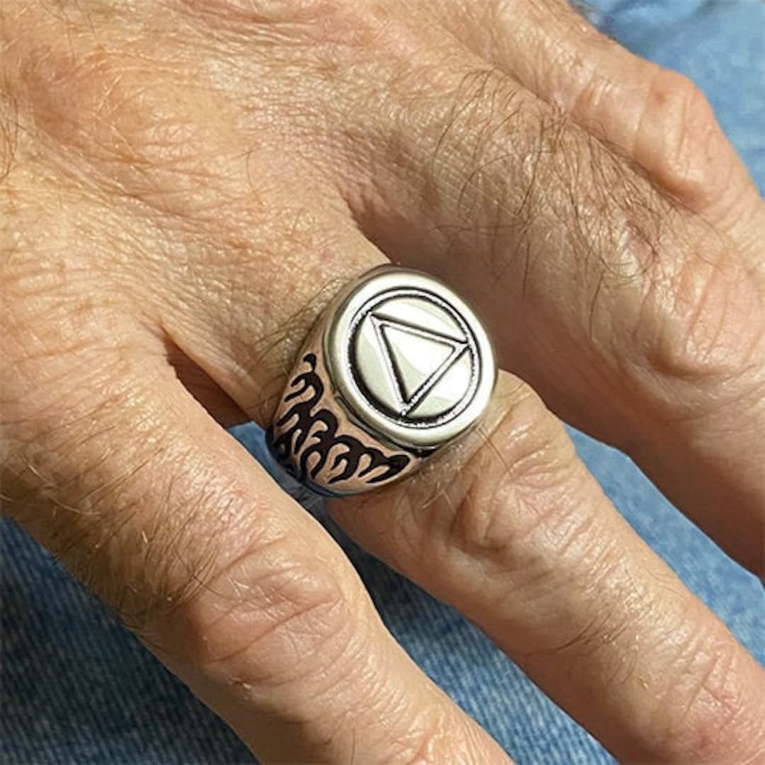 Alcoholics Anonymous Ring, 12 Step Jewelry, Recovery Jewelry, 12 Step ...