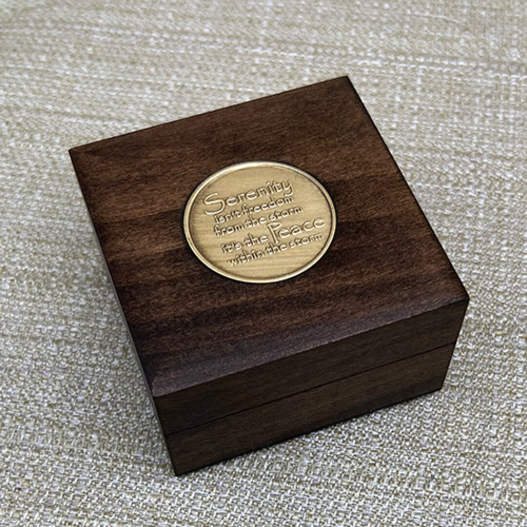 Serenity Box, Serenity Prayer, Serenity Prayer Coin, 12 Step God Box ...