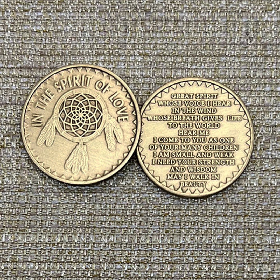 Recovery Coin, Recovery Medallion, Native American 12 Step Medallion ...