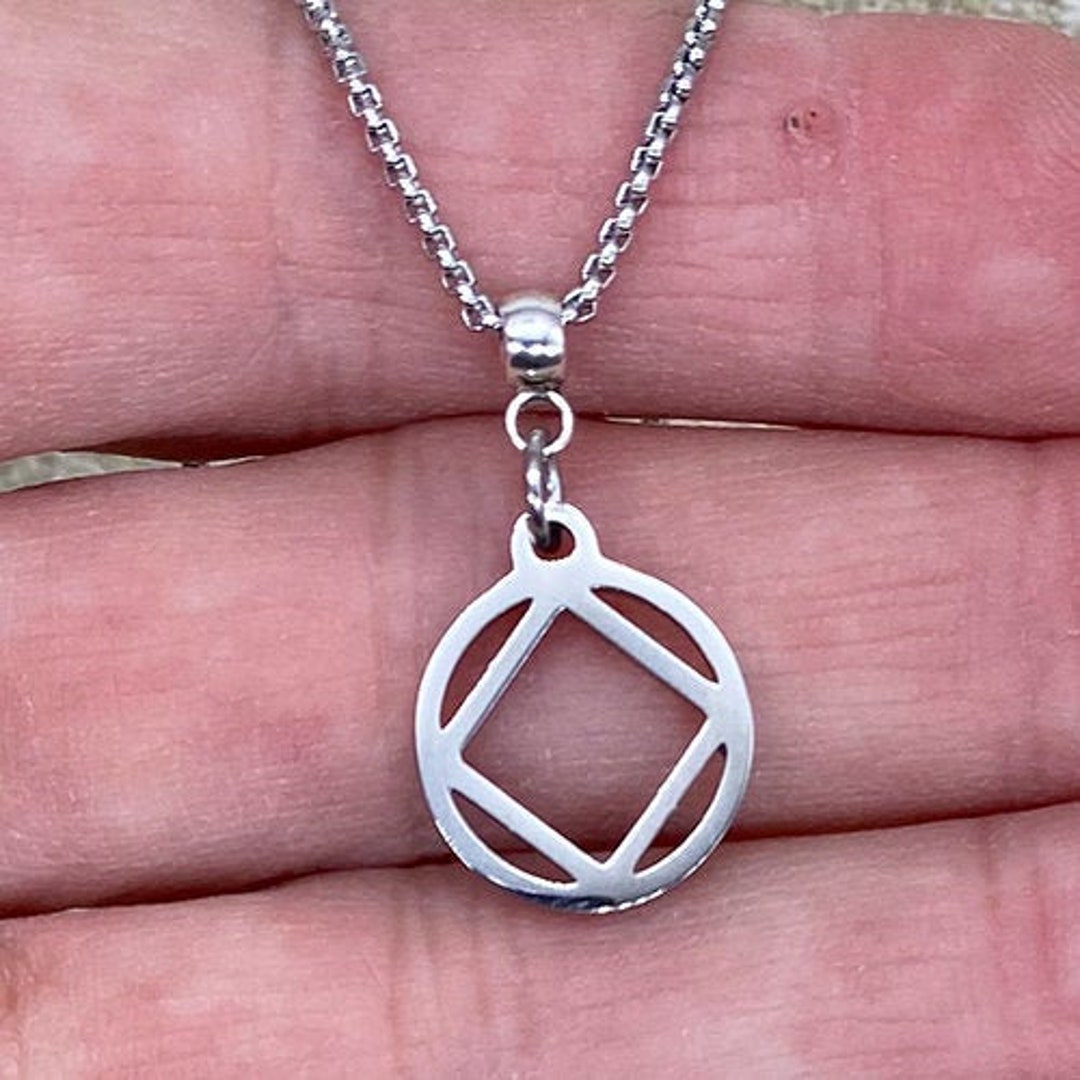 NA Stainless Steel Pendant: Narcotics Anonymous Recovery Jewelry - Etsy