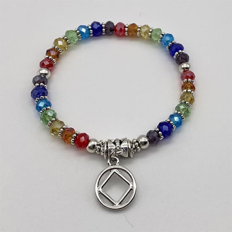 NA Crystal Chakra Bracelet: Sterling Silver Charm, Serenity Gift - Etsy