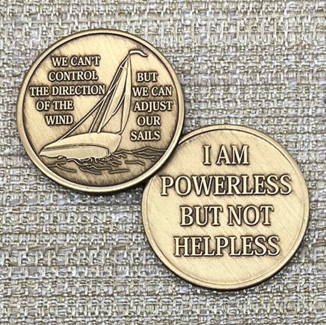 Powerless Coin, Powerless Medallion, 12 Step Recovery Coin, 12 Step ...
