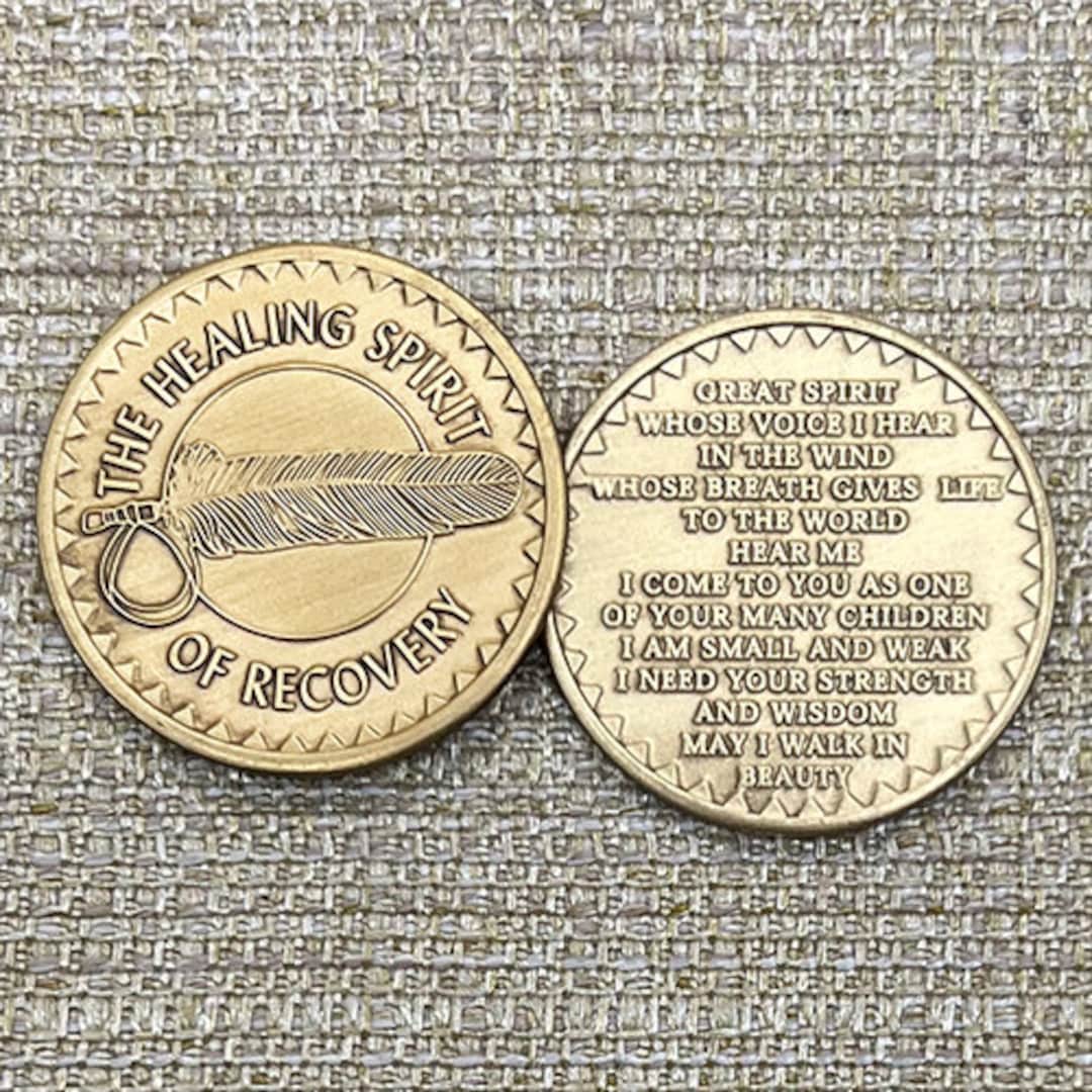 Recovery Coin, Recovery Medallion, Native American 12 Step Medallion ...