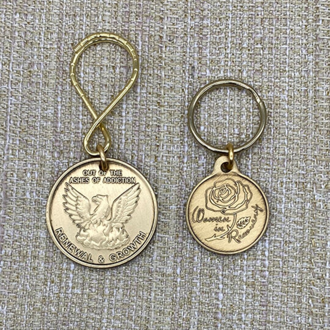 12 Step Bronze Medallion Key Tags, Recovery Keytags, Bronze Medallion ...