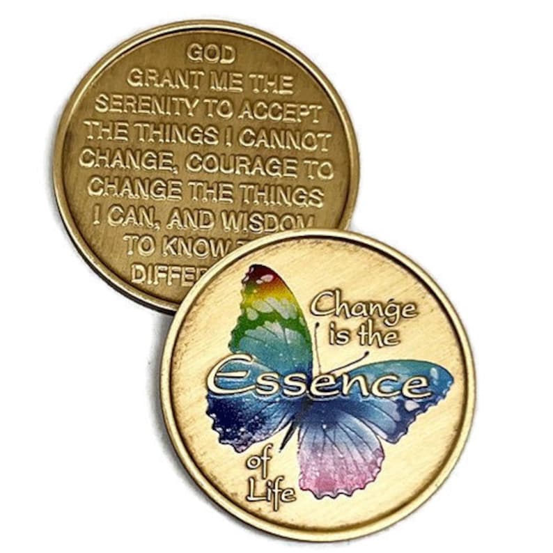 Butterfly Medallion Recovery Coin Recovery Medallion 12 - Etsy