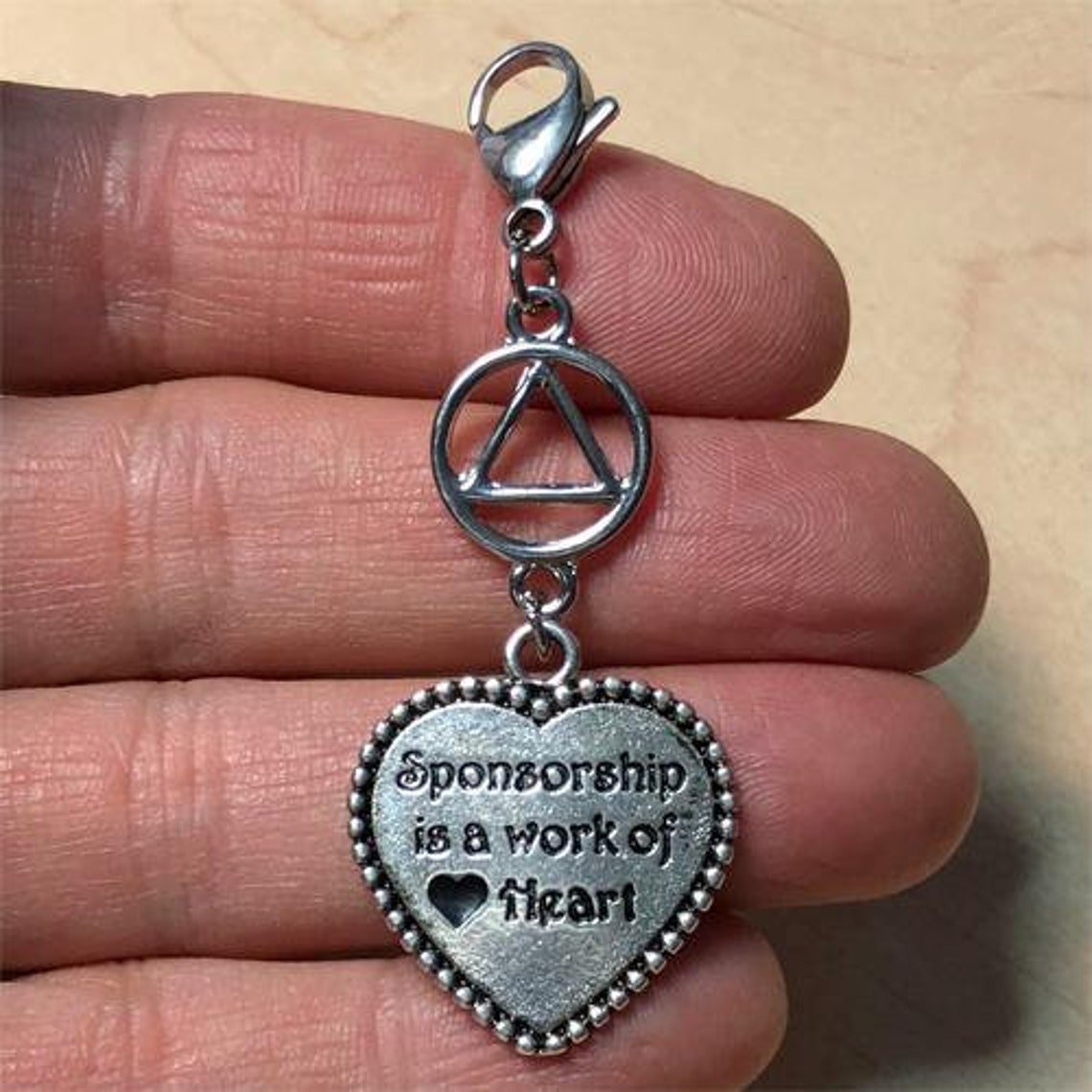 Recovery Jewelry Alcoholics Anonymous AA Charm Sponsorship - Etsy