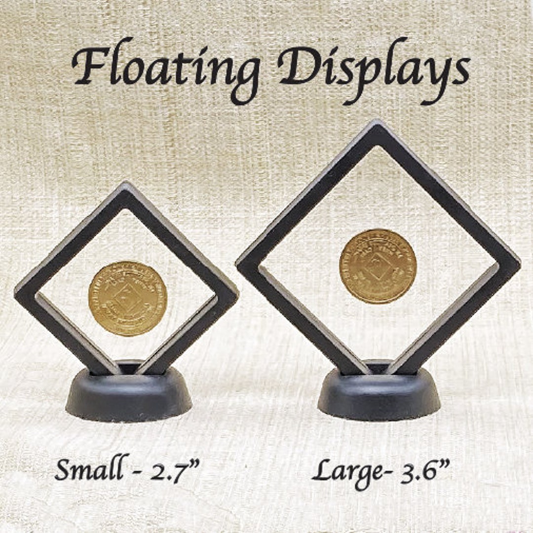 12 Step Coin Display, Floating Frame Display, Recovery Medallion ...