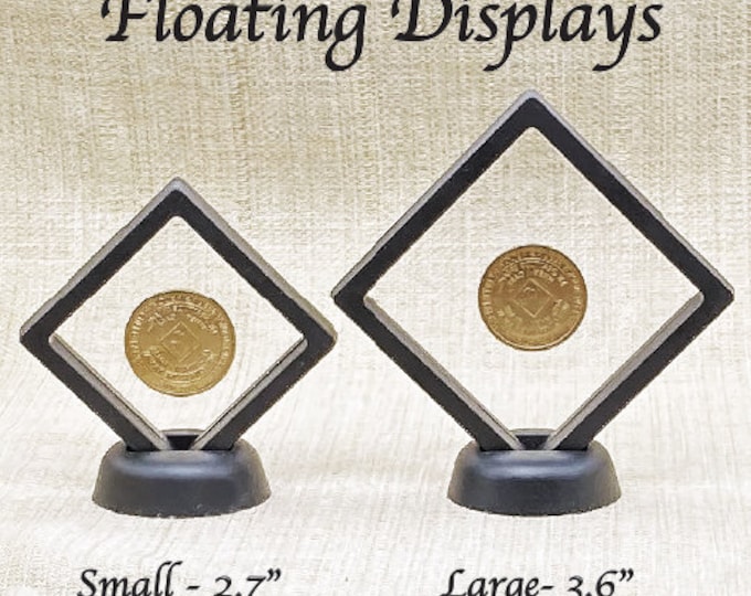 12 Step Coin Display, Floating Frame Display, Recovery Medallion ...