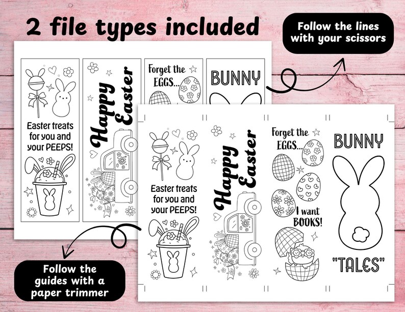 Easter Coloring Bookmarks for Kids Printable, Classroom Easter Activity ...
