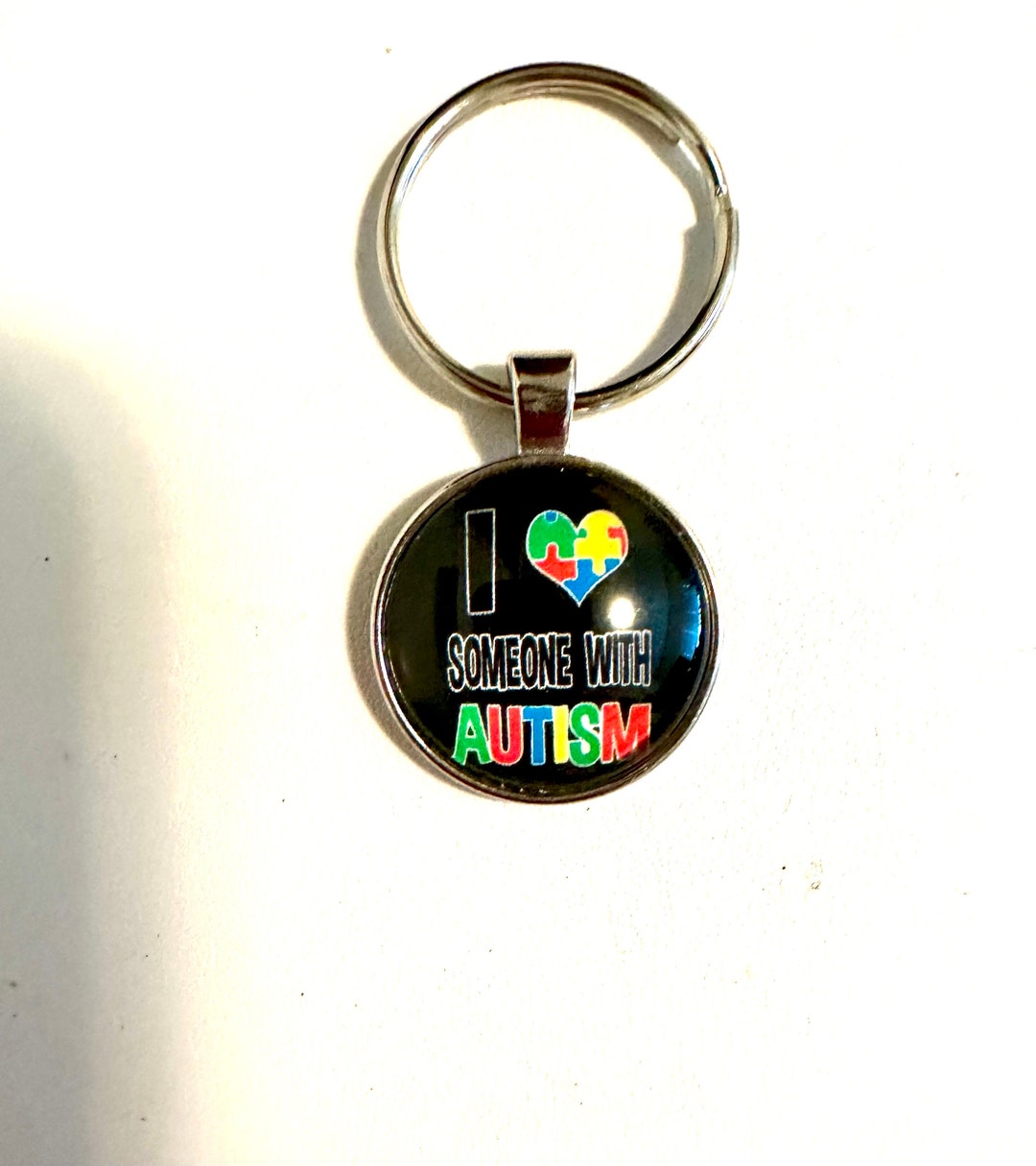 I Love Someone With Autism Keychain, Autism Awareness Keychain, Autism ...