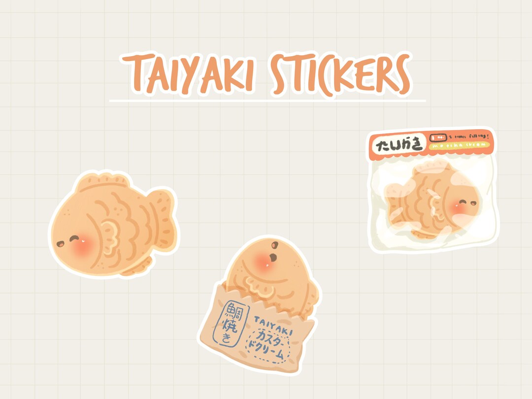 Cute Taiyaki Stickers || Vinyl Stickers - Etsy