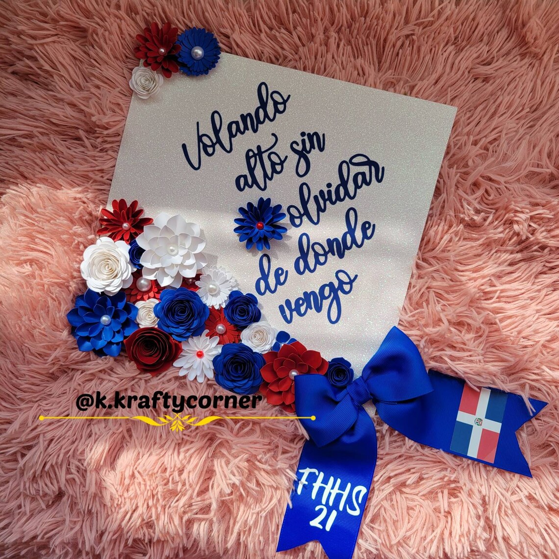 Graduation Cap Toppers/ Flower Graduation Cap/ Glitter - Etsy