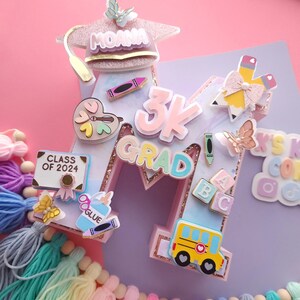 3k Grad 3d Letter/ Graduation Present/ 3d Letter/ Pre K Graduation ...