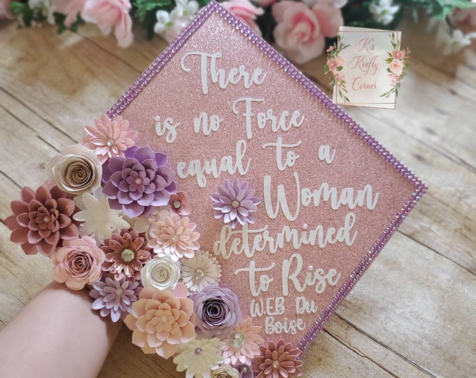 Graduation Cap Toppers/ Flower Graduation Cap/ Glitter | Etsy