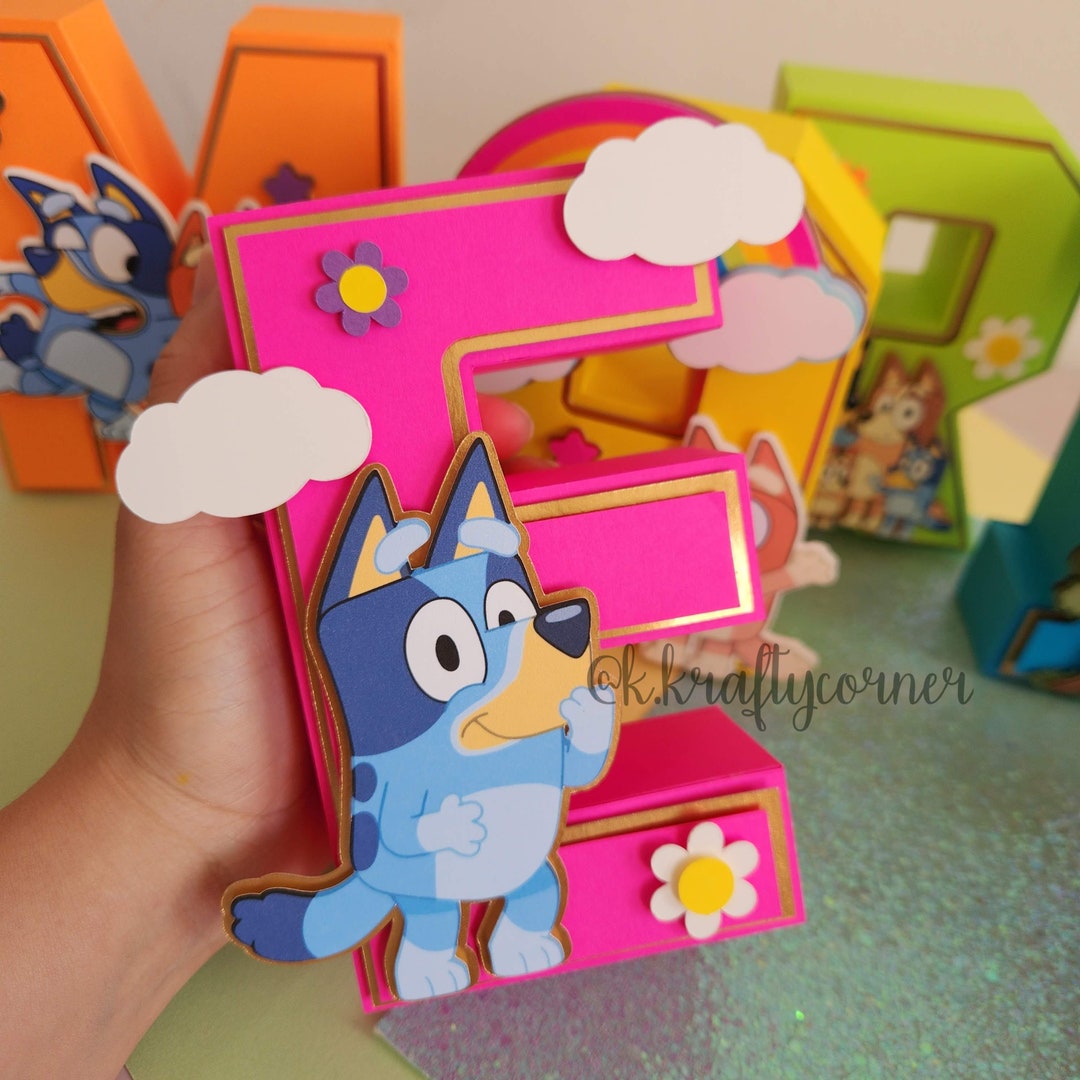 Bluey 3d letters/ bluey and bingo theme 3d letters/ bluey party ...
