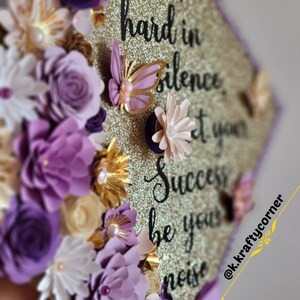 Graduation Cap Toppers/ Flower Graduation Cap/ Glitter Graduation Cap ...