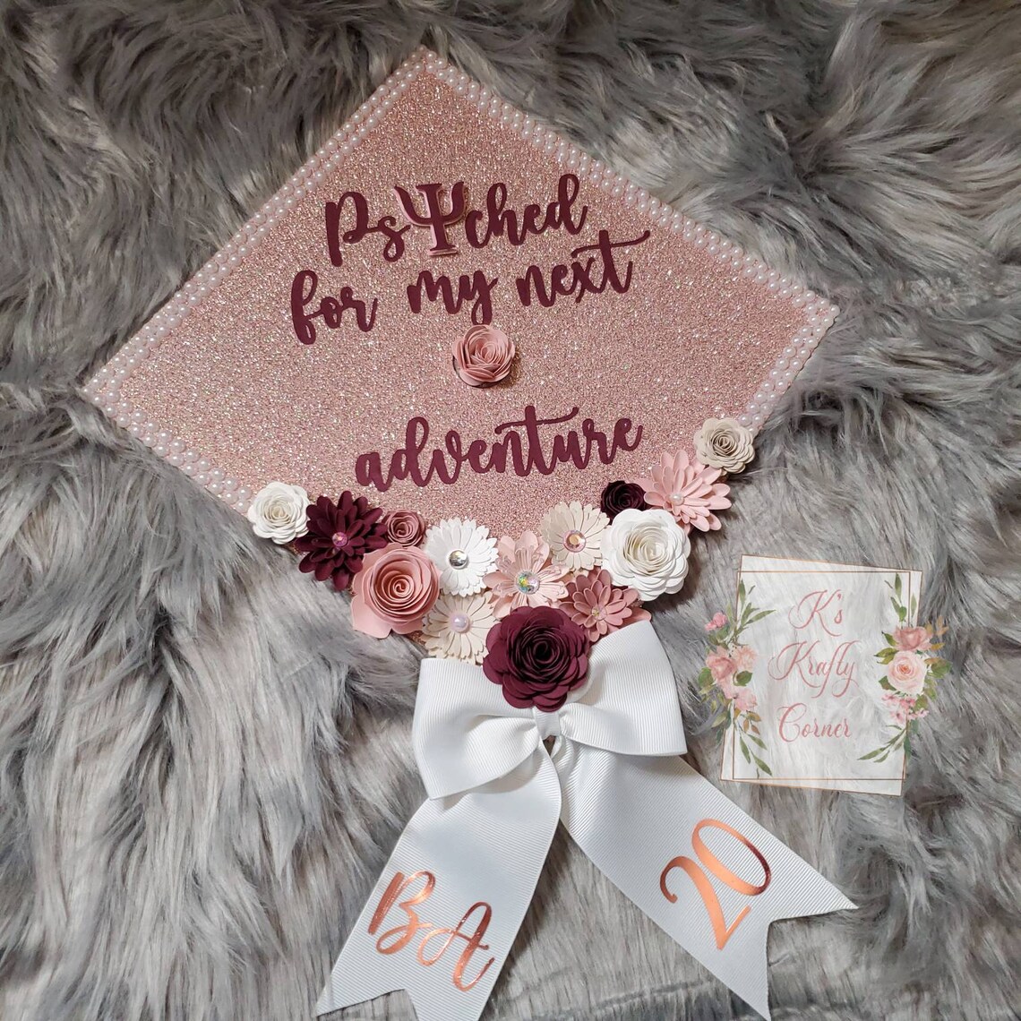 Graduation Cap Toppers/ Flower Graduation Cap/ Glitter - Etsy