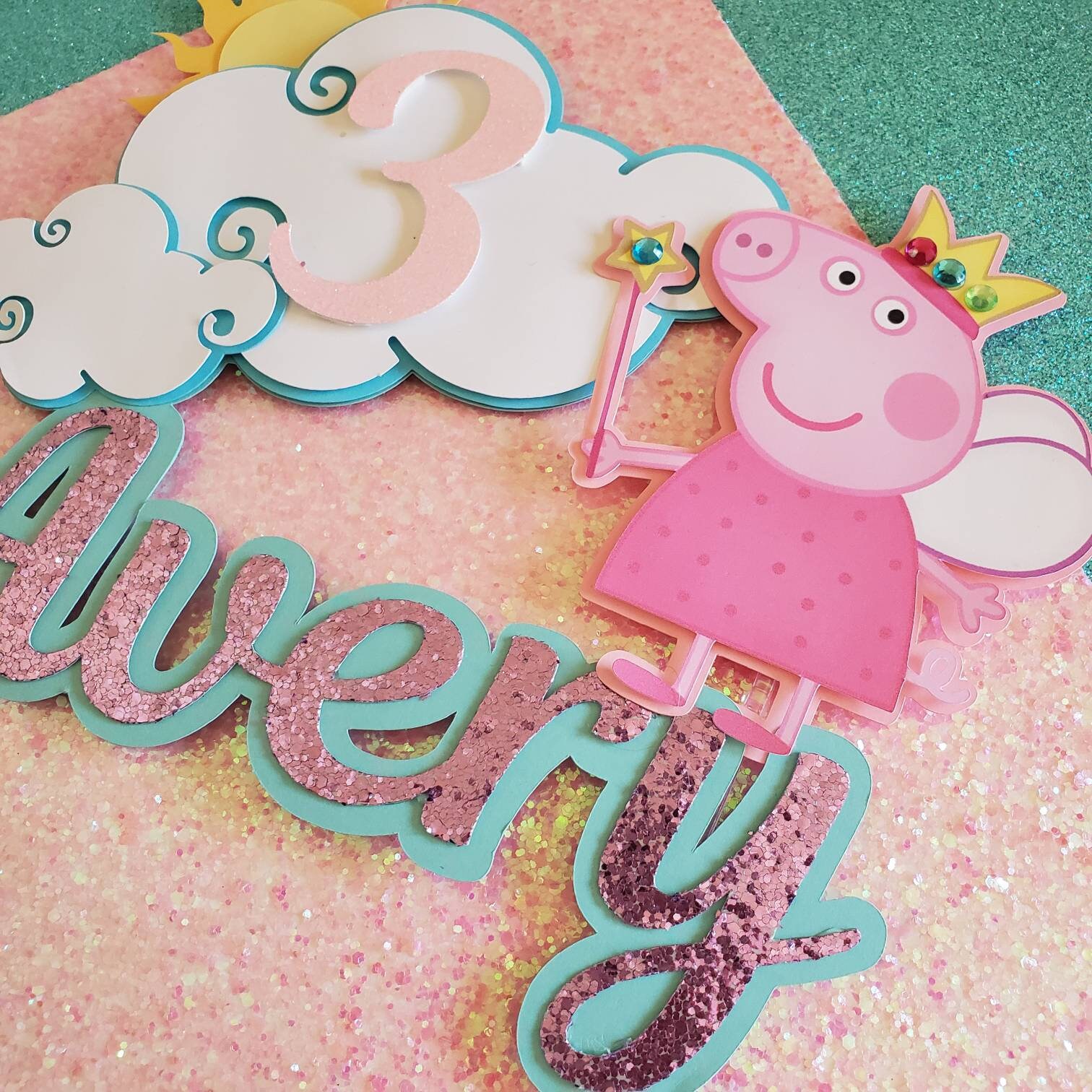 Peppa Pig Cake Topper/ Peppa Pig Party Decor/ Customizable - Etsy