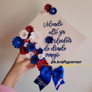 Graduation Cap Toppers/ Flower Graduation Cap/ Glitter Graduation Cap ...