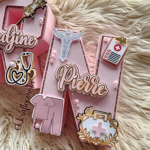 Pink RN Nurse 3d Letter/ Nurse Present/ 3d Letter/ Graduation Present ...