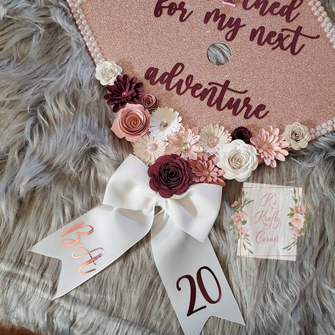 Graduation Cap Toppers/ Flower Graduation Cap/ Glitter - Etsy