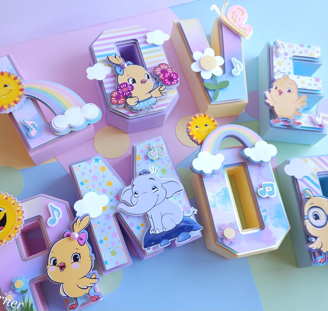 Canticos 3d Letters/ Canticos Theme 3d Letters/ Canticos Party ...