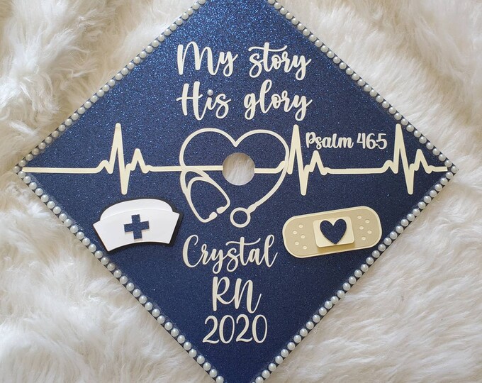 Graduation Cap Toppers/ Flower Graduation Cap/ Glitter | Etsy