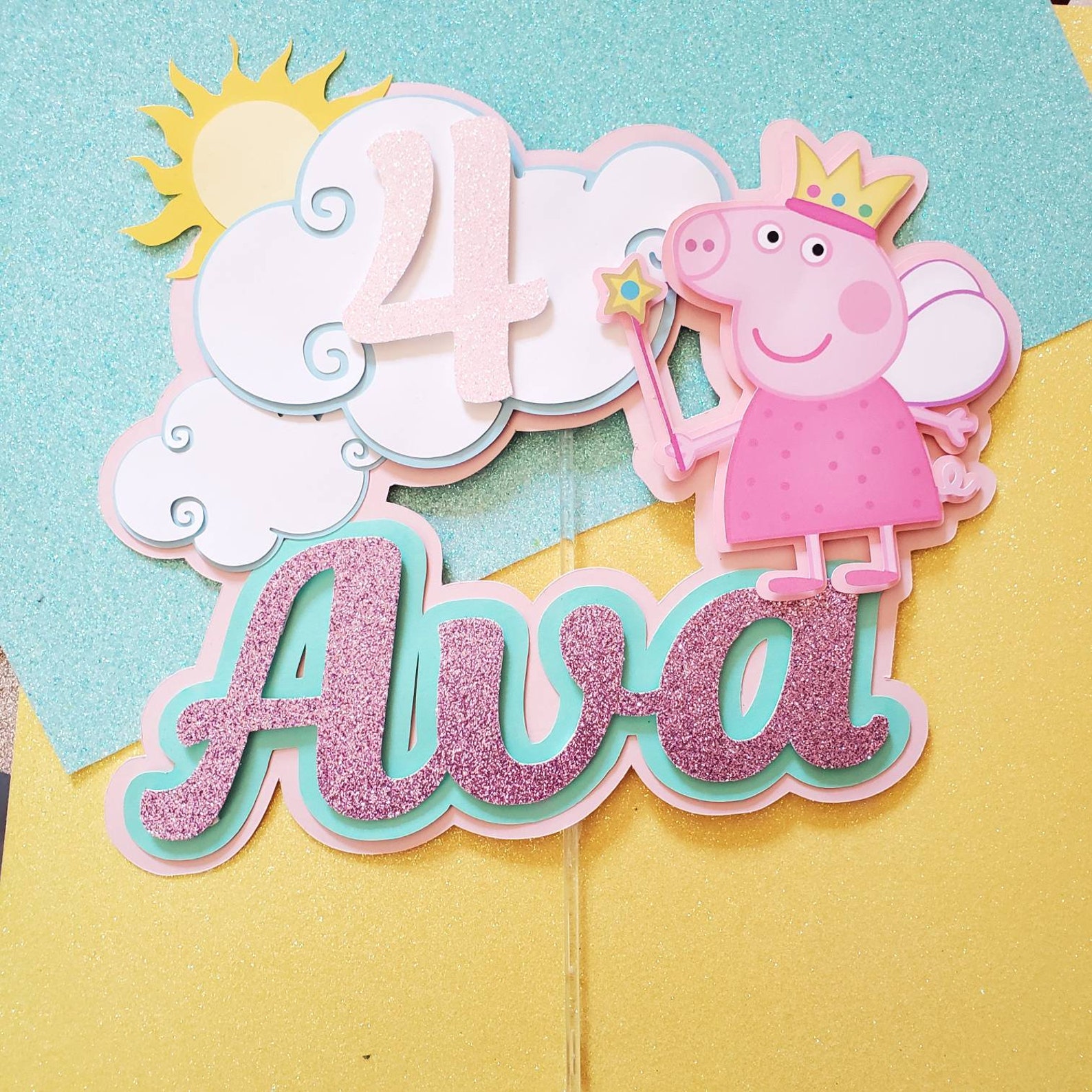 Peppa Pig Cake Topper/ Peppa Pig Party Decor/ Customizable - Etsy