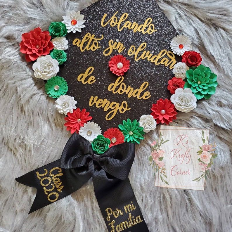 Graduation Cap Toppers/ Flower Graduation Cap/ Glitter - Etsy