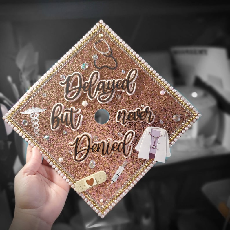 Graduation Cap Toppers/ Flower Graduation Cap/ Glitter - Etsy