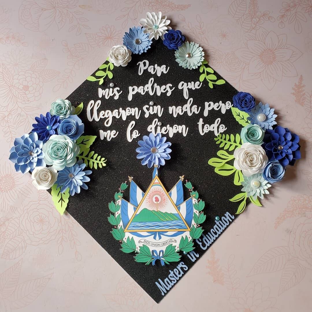 Graduation Cap Toppers/ Flower Graduation Cap/ Glitter - Etsy