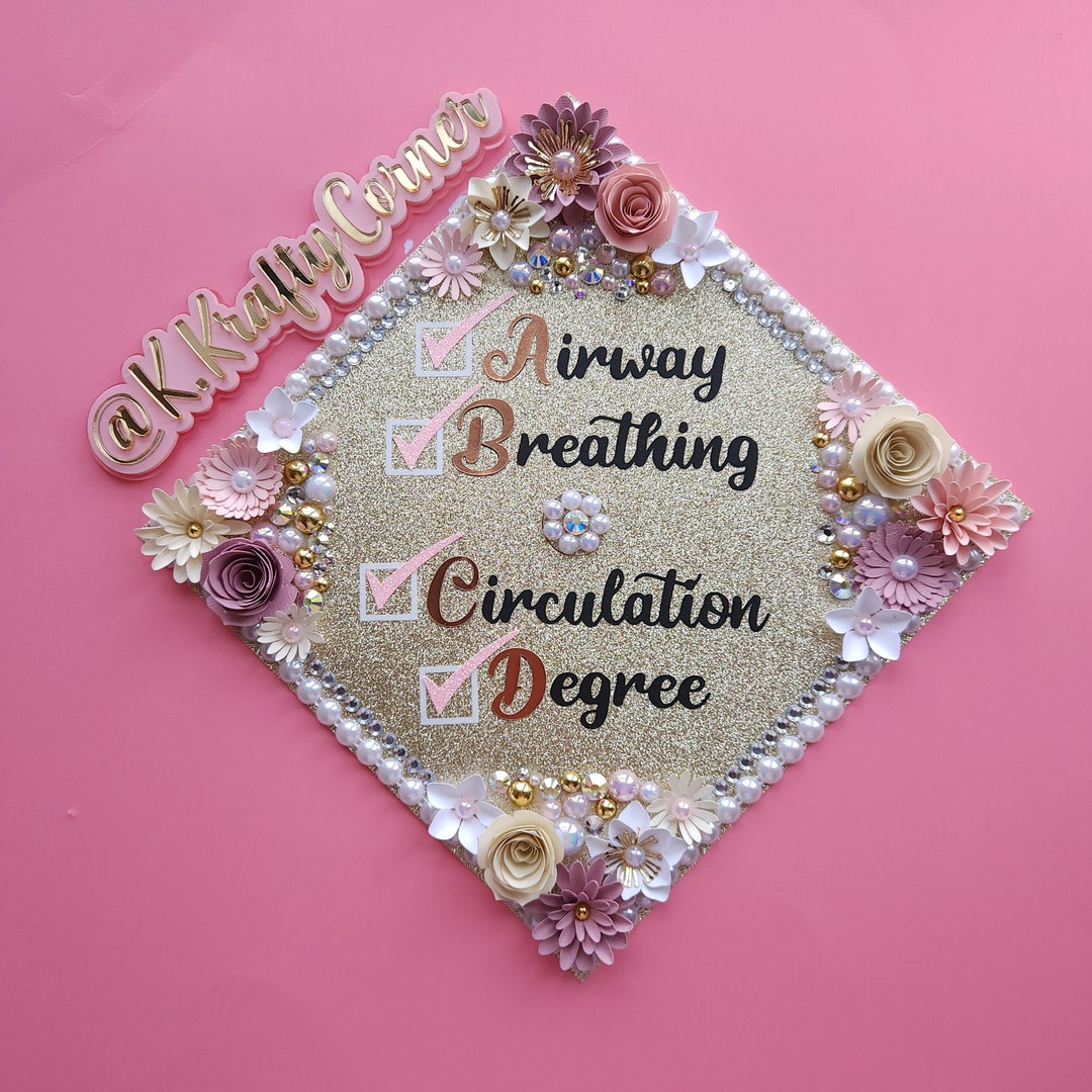 Graduation Cap Toppers/ Flower Graduation Cap/ Glitter Graduation Cap ...