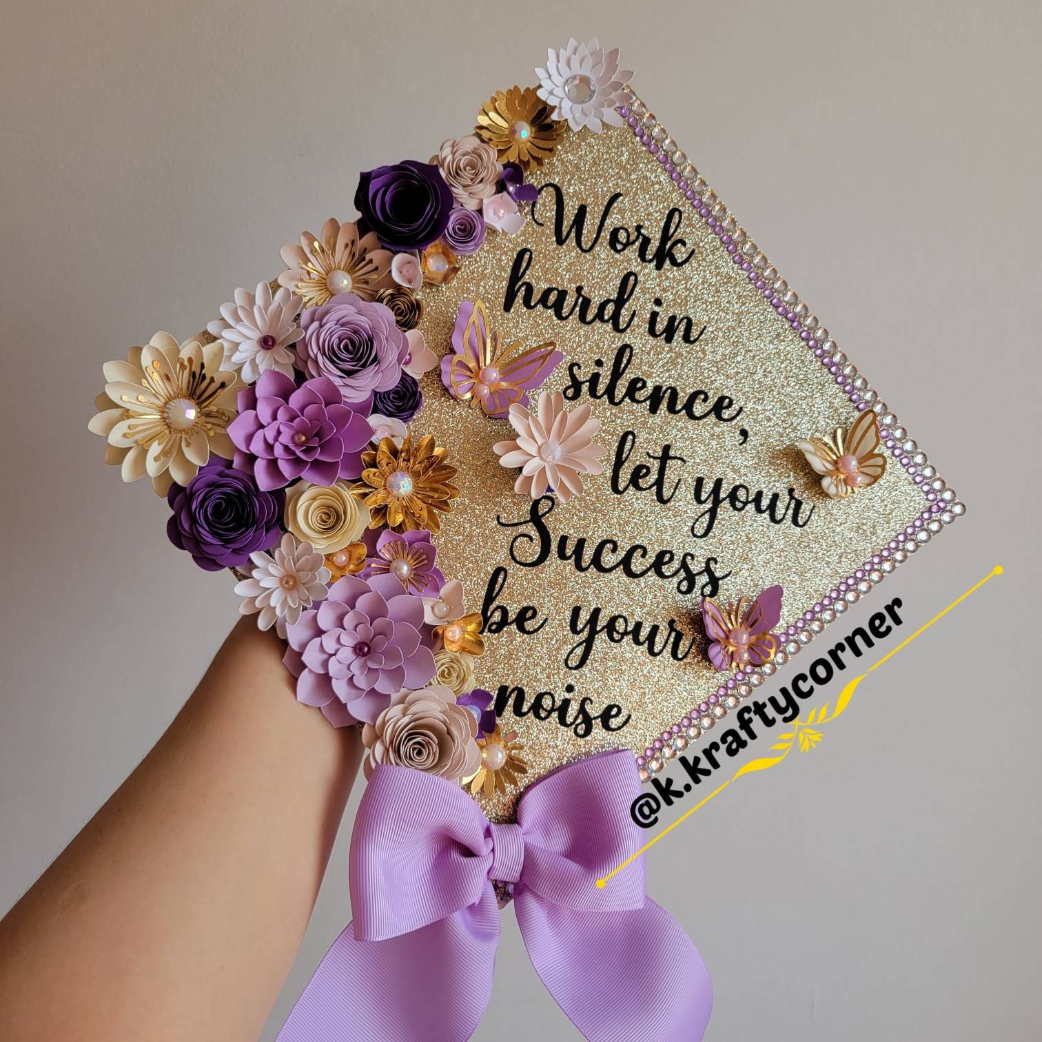 Purple And Gold Graduation Cap