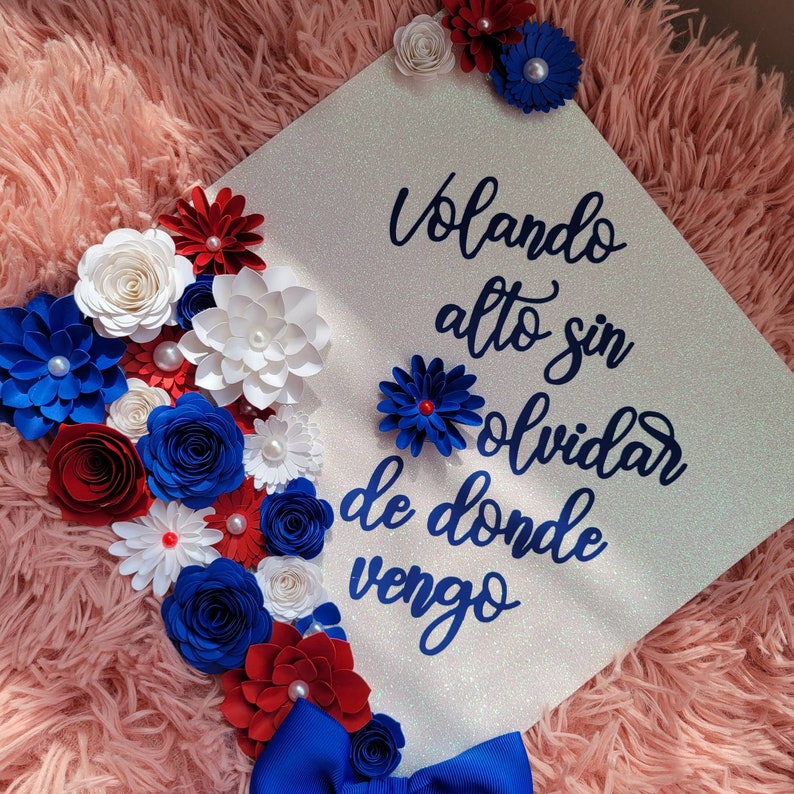 Graduation Cap Toppers/ Flower Graduation Cap/ Glitter - Etsy