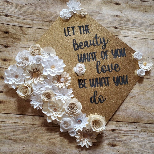 Graduation Cap Toppers/ Flower Graduation Cap/ Glitter - Etsy