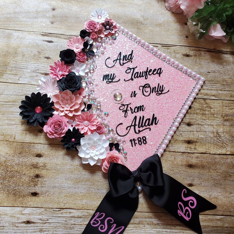 Graduation Cap Toppers/ Flower Graduation Cap/ Glitter - Etsy Canada