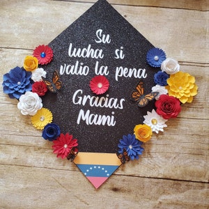 Graduation Cap Toppers/ Flower Graduation Cap/ Glitter Graduation Cap ...