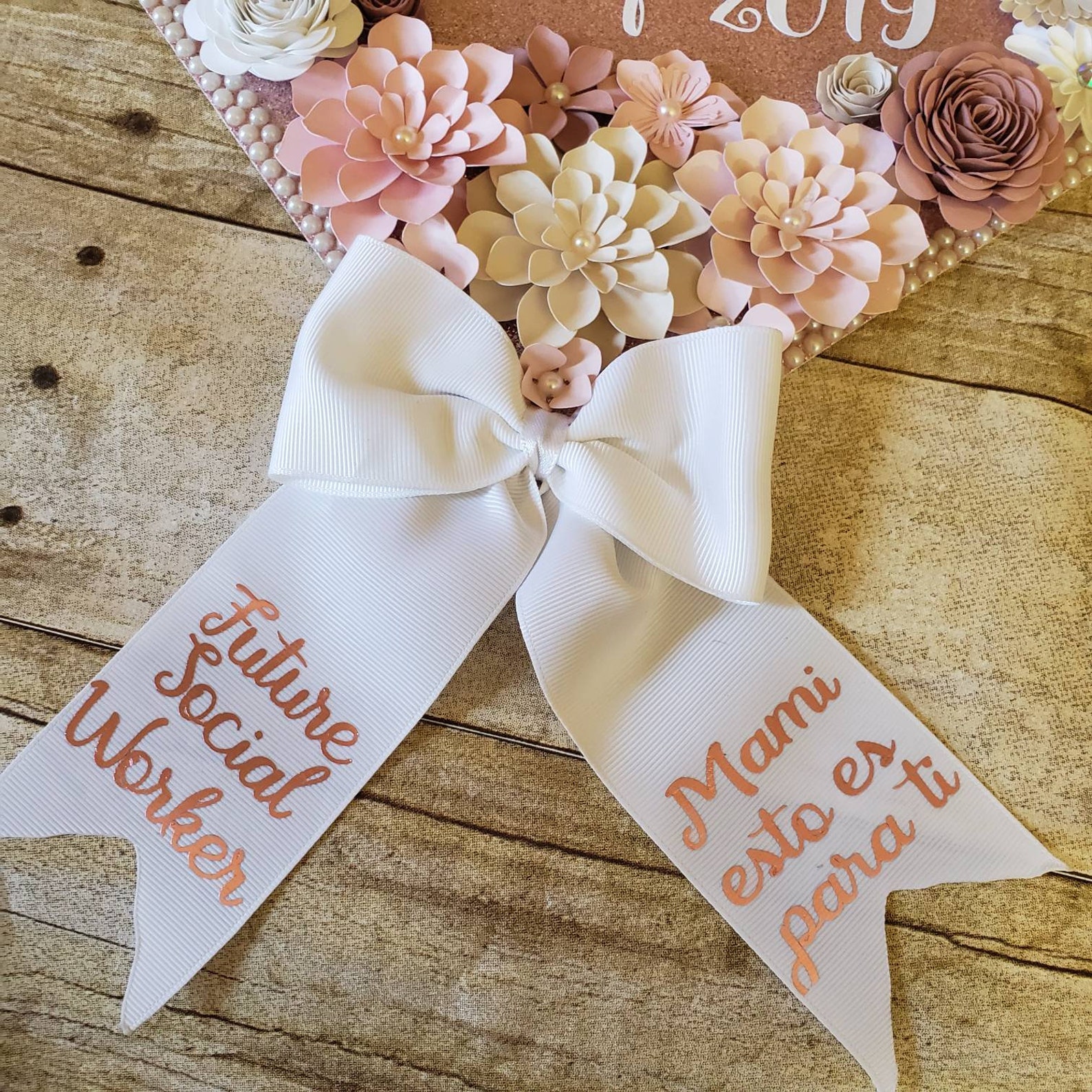 Graduation Cap Toppers/ Flower Graduation Cap/ Glitter - Etsy