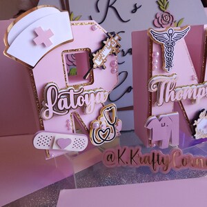 Pink RN Nurse 3d Letter/ Nurse Present/ 3d Letter/ Graduation Present ...