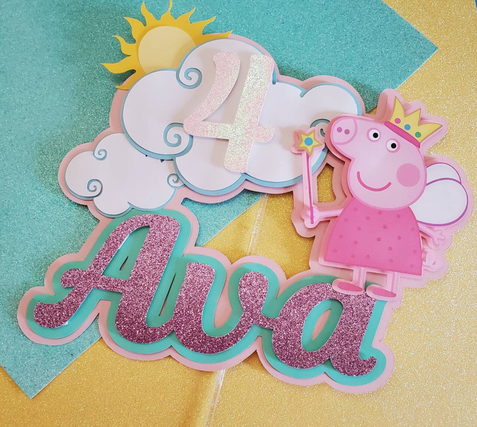 Peppa Pig Cake Topper/ Peppa Pig Party Decor/ Customizable - Etsy