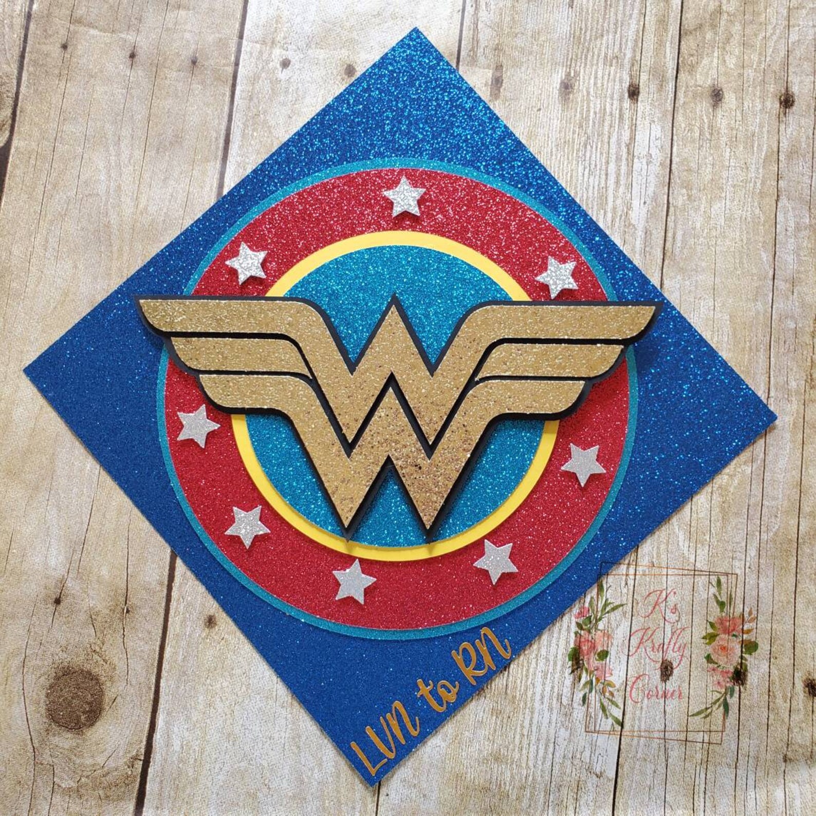 Wonder Woman Graduation Cap Toppers/ Flower Graduation Cap/ - Etsy