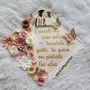 Graduation Cap Toppers/ Flower Graduation Cap/ Glitter - Etsy