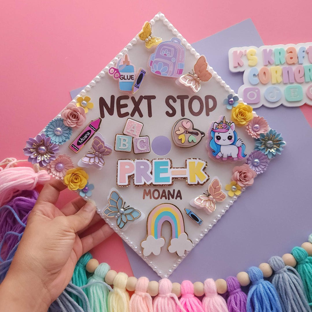 3k Graduation Cap / Graduation Present/ 3d Letter/ Prek Graduation ...