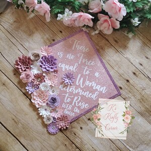 Graduation Cap Toppers/ Flower Graduation Cap/ Glitter Graduation Cap ...