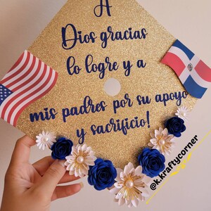 Graduation Cap Toppers/ Flower Graduation Cap/ Glitter Graduation Cap ...